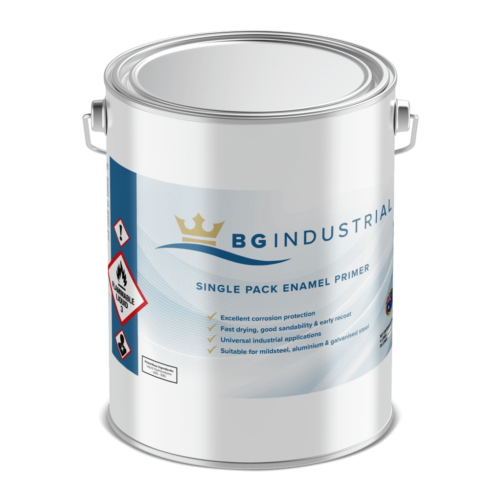 BG Industrial Metal Mate 1390 QD Top coat White N14 Gloss 4 Litre